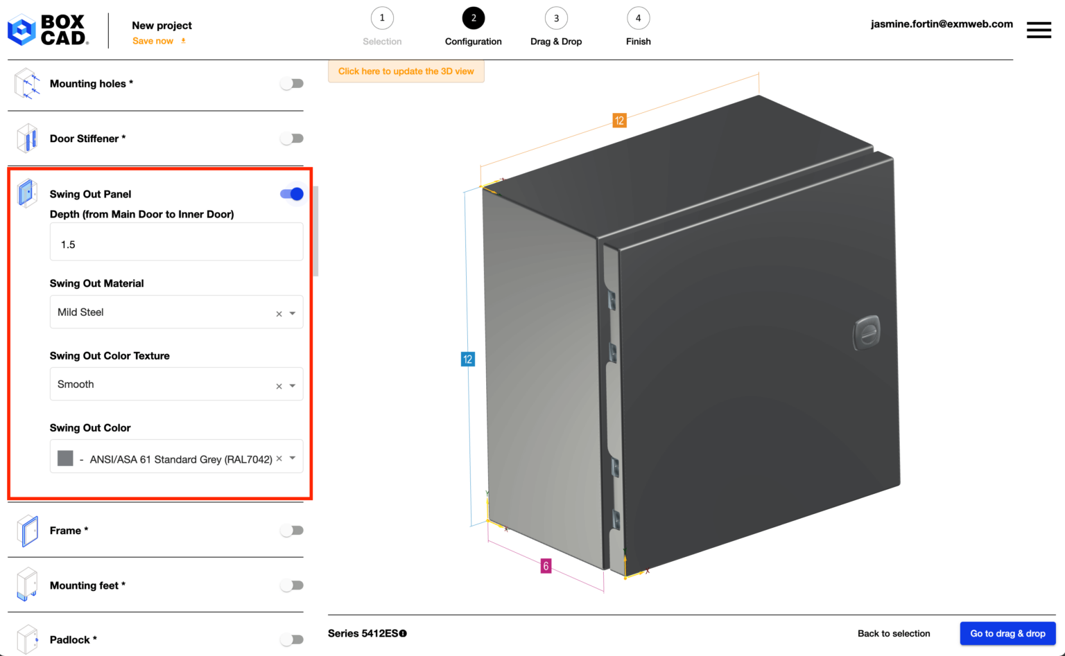PRODUCT IMPROVEMENT - Swing out door - EXM Manufacturing