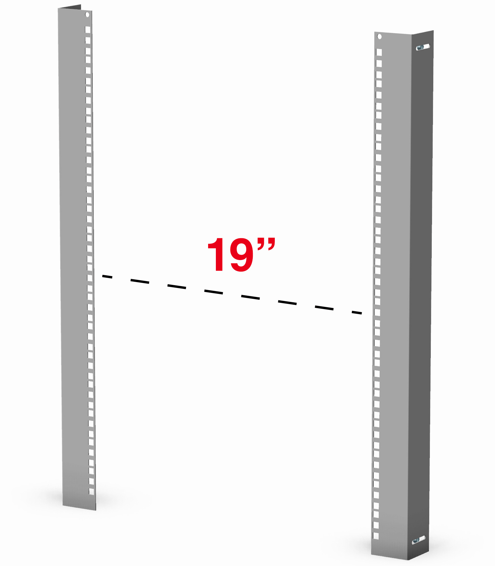 19" Rack Angles for single door enclosure and cabinets - EXM Manufacturing