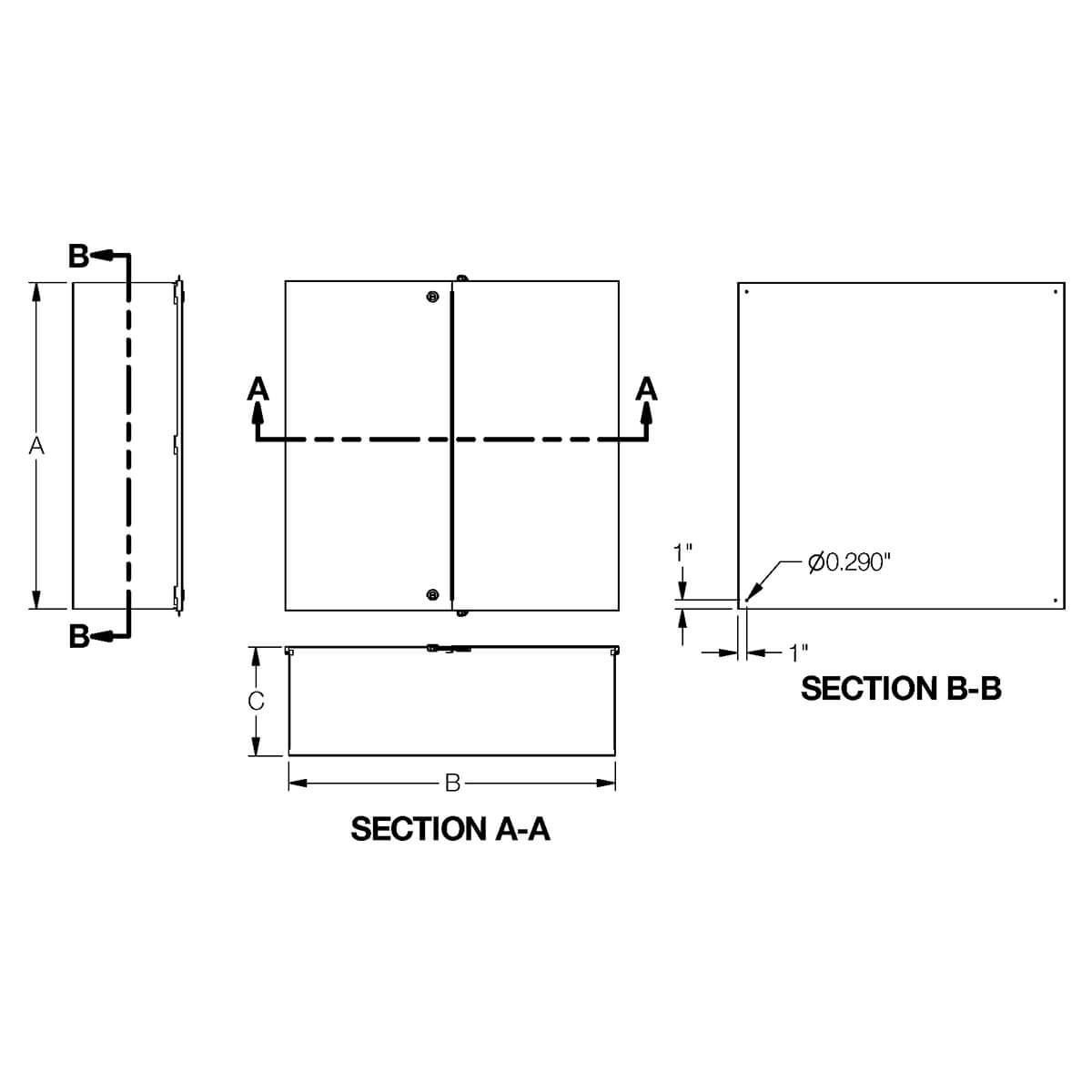 Type 1 | Double door junction box with padlockable ¼ turn locks - EXM ...
