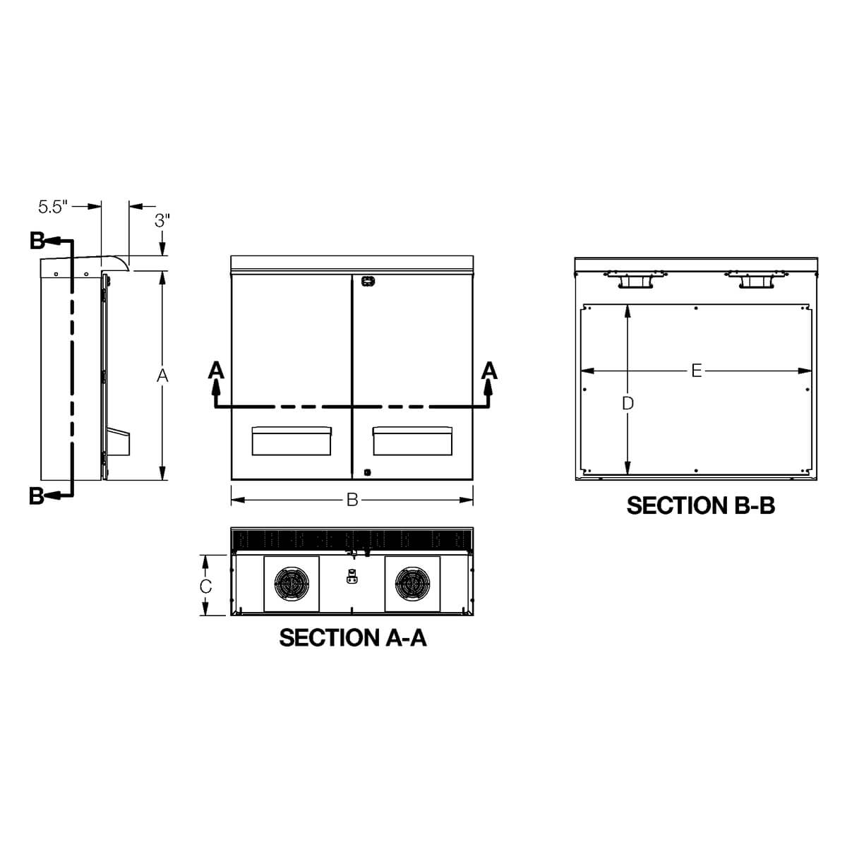 Type 3R | Double door enclosure with drip shield and ventilation system ...
