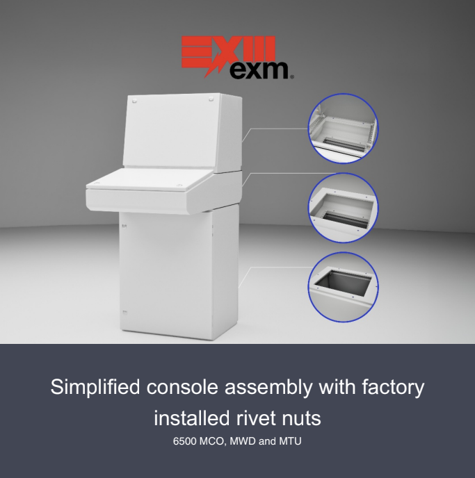 Simplified console assembly with factory installed rivet nuts - EXM ...