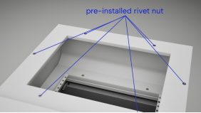 Simplified console assembly with factory installed rivet nuts - EXM ...
