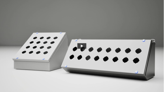 Oil & Dust Tight Sloped Front Pushbutton Enclosure - EXM Manufacturing