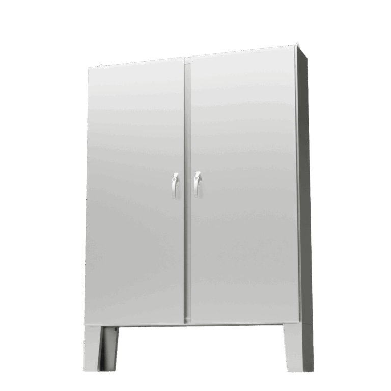 Type 4, 12 | Double door cabinet with floor mounting stands and two ...